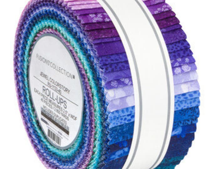 JEWEL FUSIONS Jelly Roll Roll Up, 40 Piece Set of 2.5 X 44 Strips ... JEWEL FUSIONS Jelly Roll Roll Up, 40 Piece Set of 2.5 X 44 Strips ...