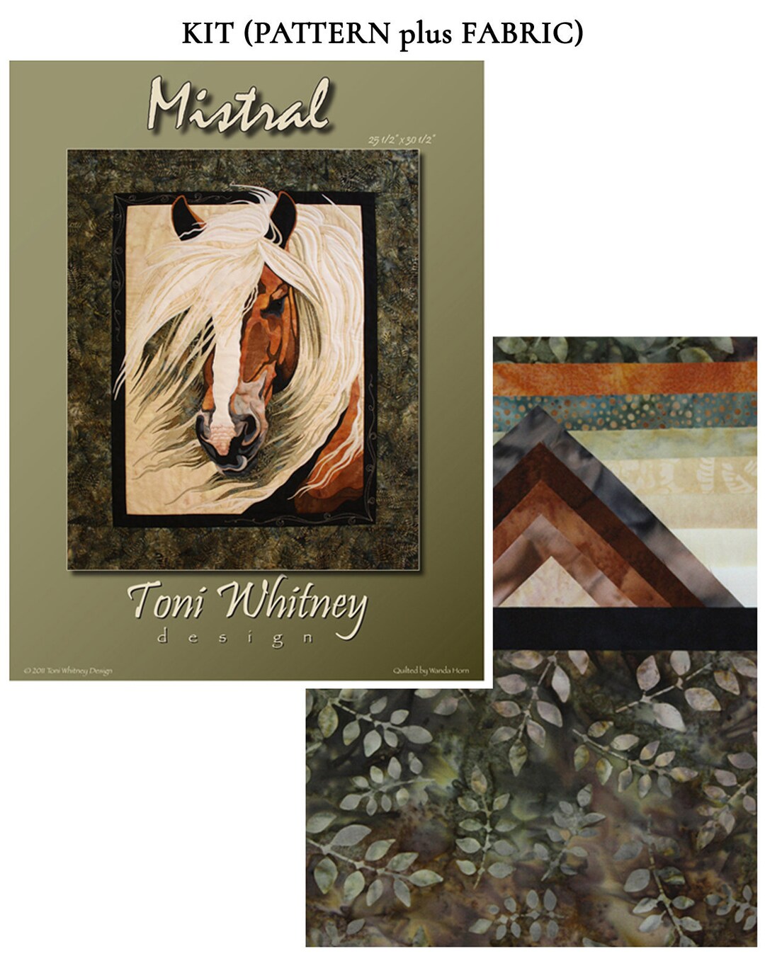 MISTRAL Horse Applique Quilt Kit PREORDER, Toni Whitney Pattern ...
