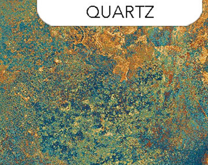 FQ Oxidized COPPER QUARTZ Stonehenge Gradations 18" X 21" Cotton Fabric ...