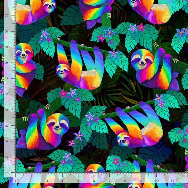 Sloth Fabric - Etsy