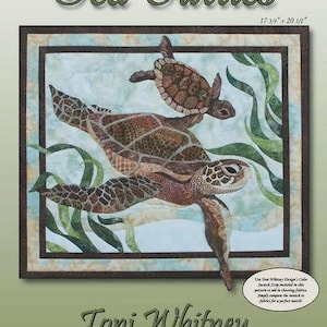 SEA TURTLES Applique Quilt Kit PREORDER, Toni Whitney Pattern, Fusible ...