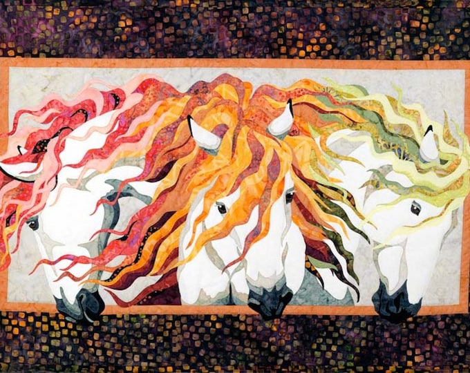 HORSES EARTH, WIND, Fire Sewing Pattern, Toni Whitney Pattern, Fusible ...