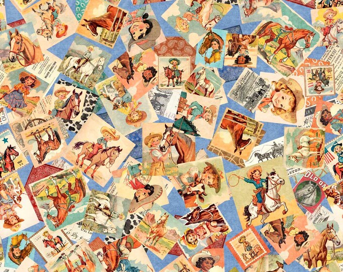 RETRO COWGIRL PORTRAITS Cotton Fabric, Qt Fabrics, Quilting Treasures ...