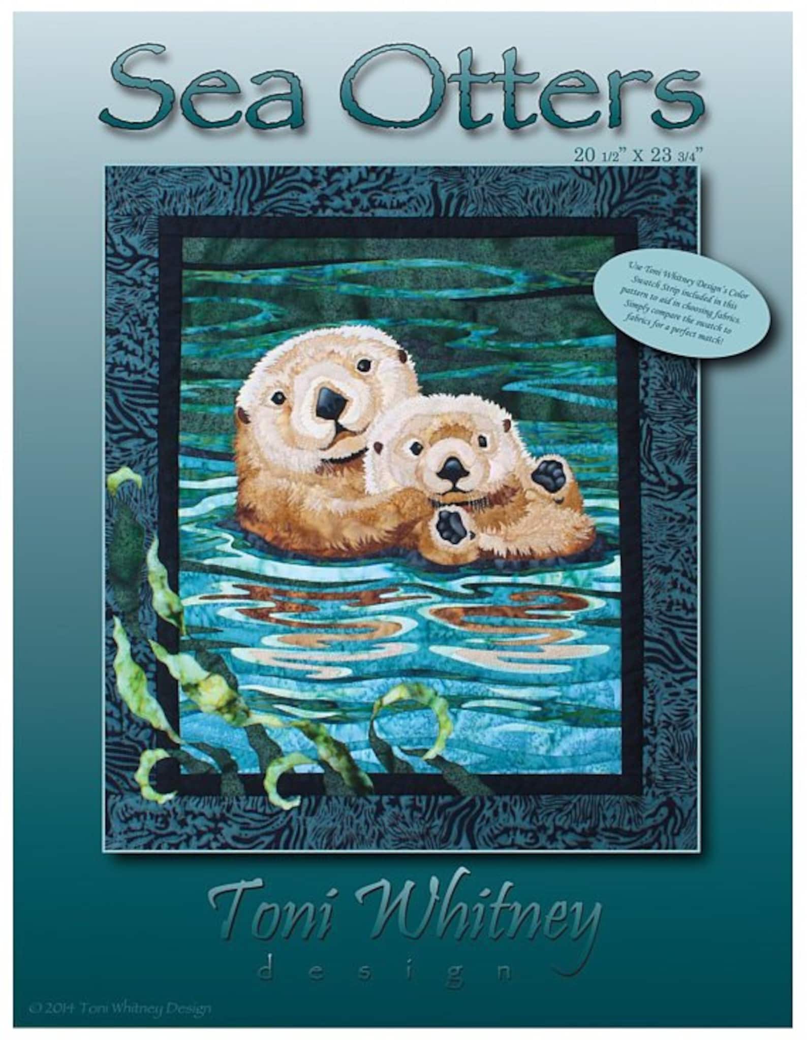 SEA OTTERS Sewing Pattern Toni Whitney Pattern Fusible | Etsy