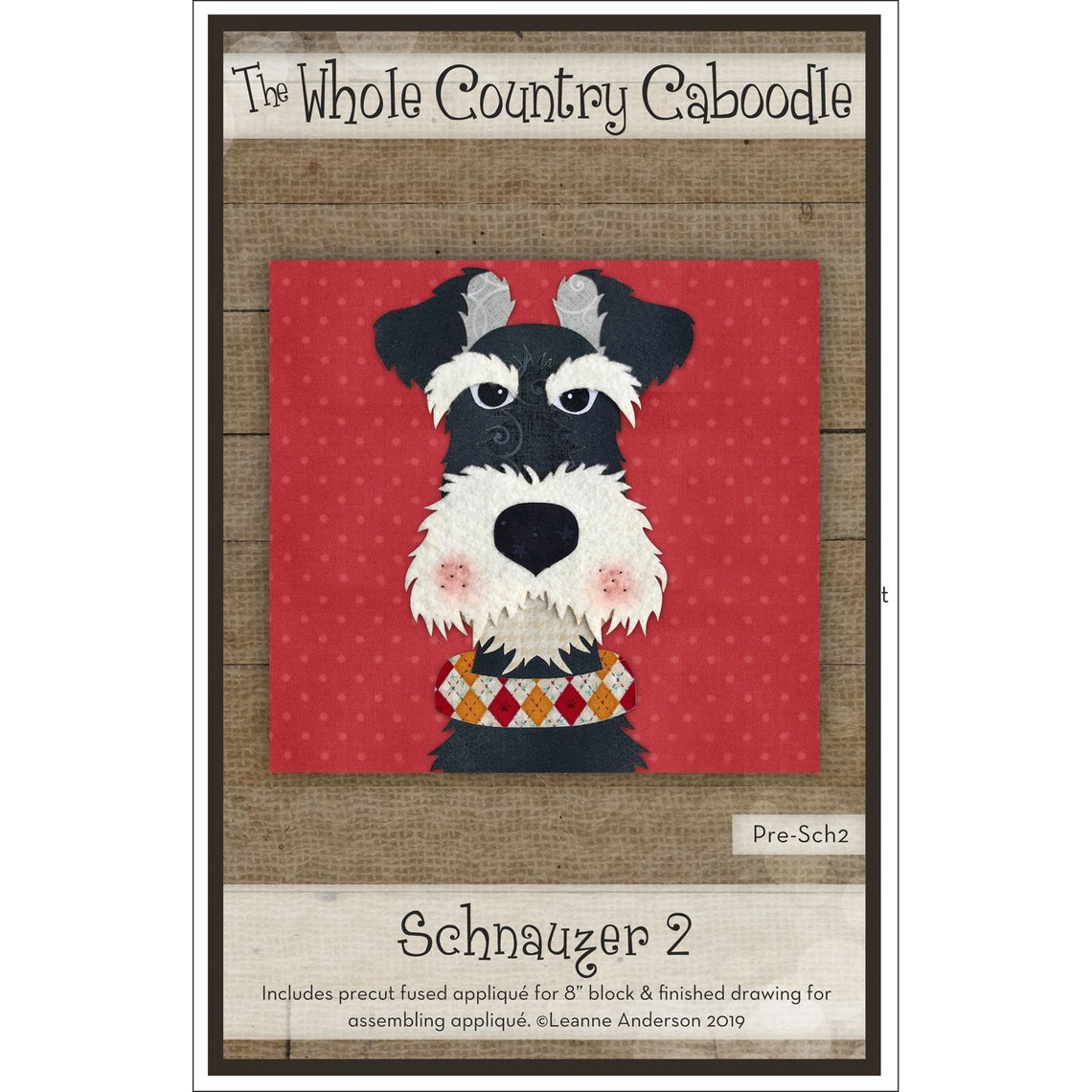 SCHNAUZER 2 Precut Fused Applique 8" Quilt Block Pattern, the Whole ...