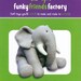 ELLIE ELEPHANT Funky Friends Factory Sewing Pattern, Children's Toy ...