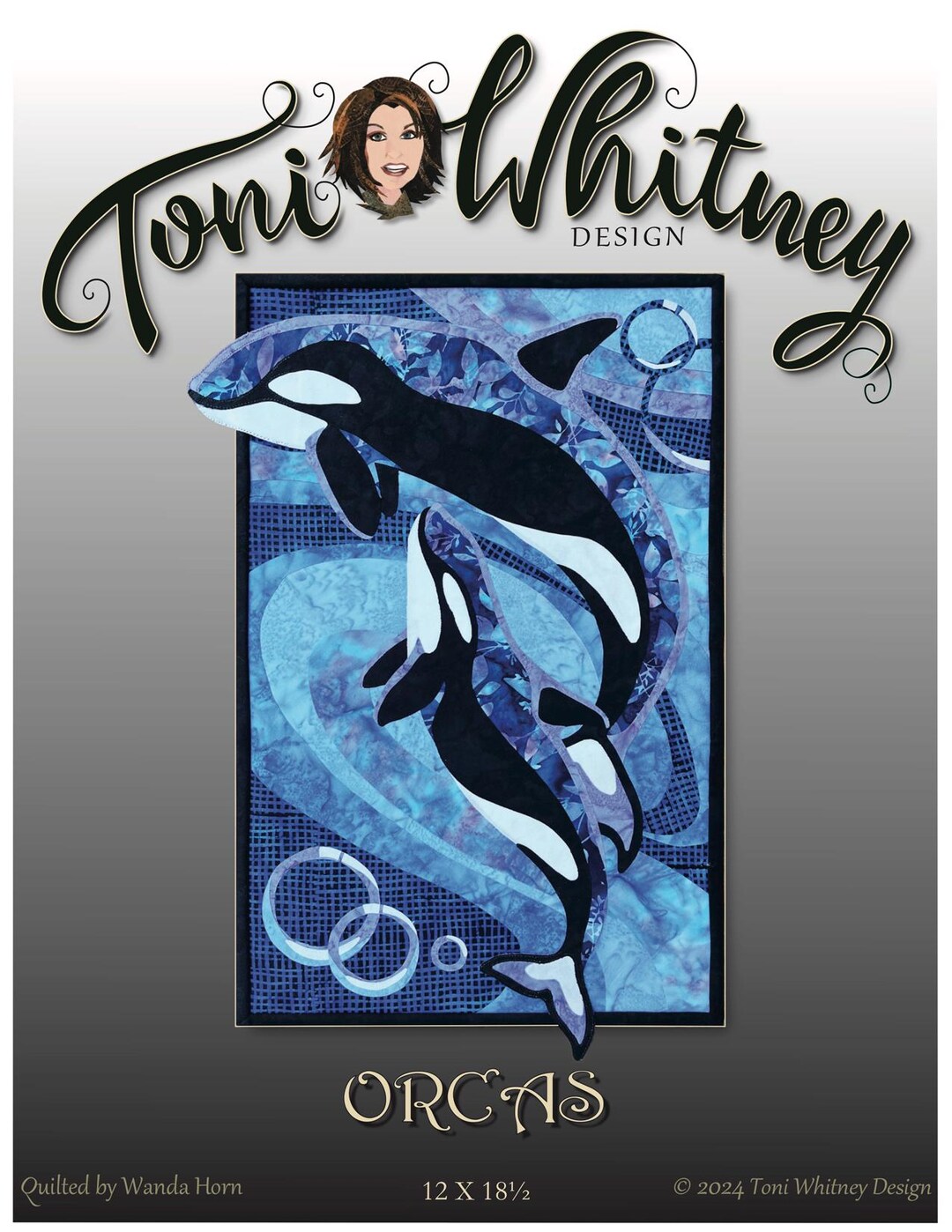 ORCAS KILLER WHALES Sewing Pattern, Toni Whitney Pattern, Fusible ...