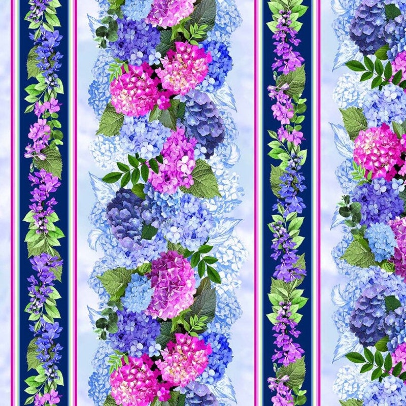 Hydrangea Fabric - Etsy