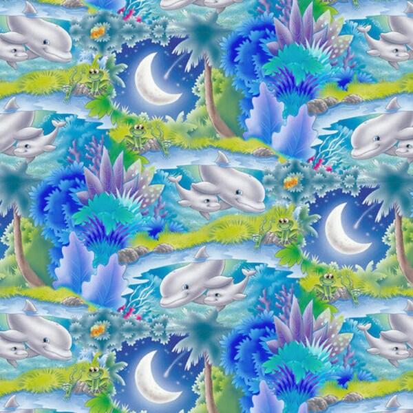 Dolphin Fabric - Etsy