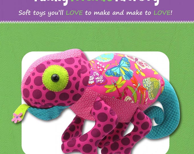 COCO CHAMELEON Funky Friends Factory Sewing Pattern, Stuffed Animal ...