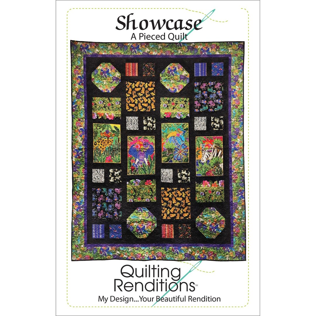 SHOWCASE PIECED Quilt Pattern, Quilting Renditions Quilt Pattern, 66.5 ...