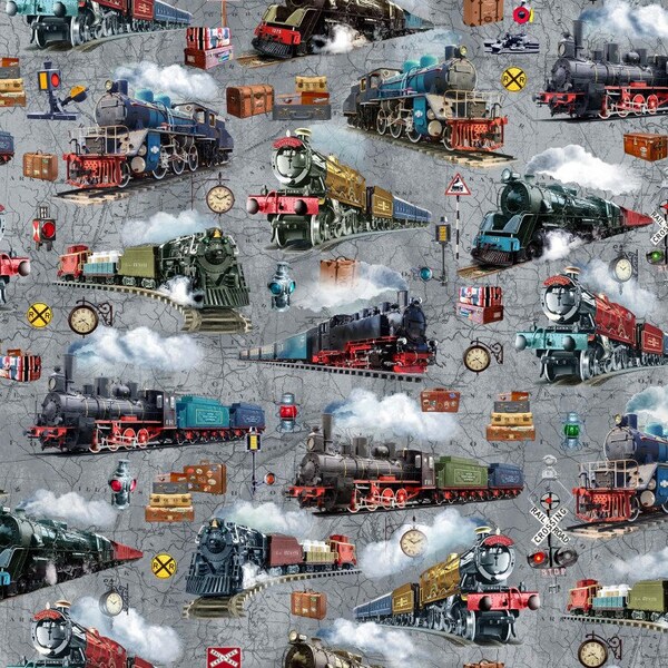 Train Fabric - Etsy
