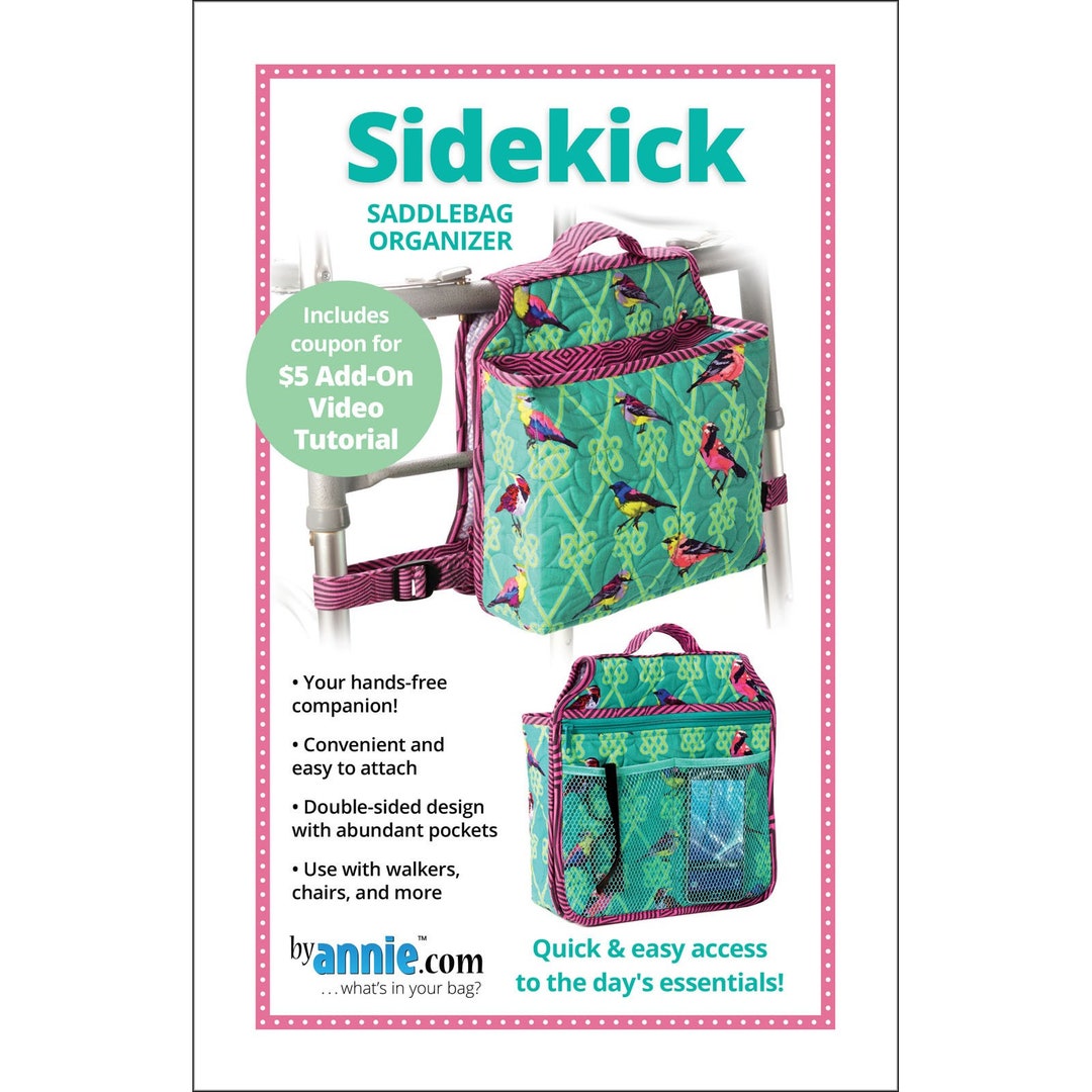 SIDEKICK Saddlebag Organizer Pattern, by Annie Sewing Pattern, Bag ...