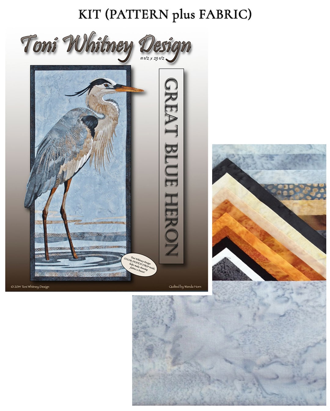 Great BLUE HERON Applique Quilt Kit PREORDER, Toni Whitney Pattern ...