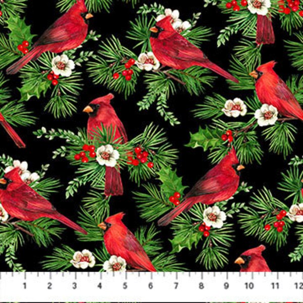 Cardinal Christmas Fabric - Etsy