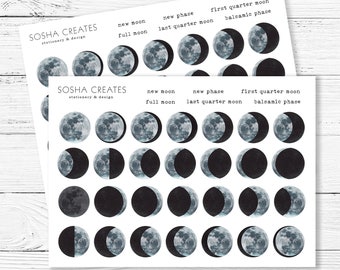 Moon Phase Planner Stickers - Etsy