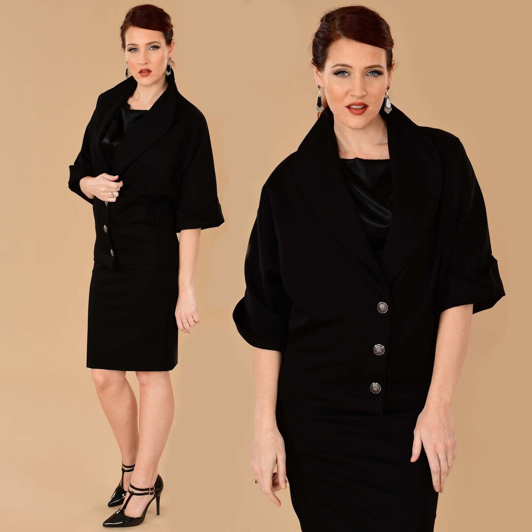Chic Vintage Inspired Batwing Suit for Women Office 1940s - Etsy