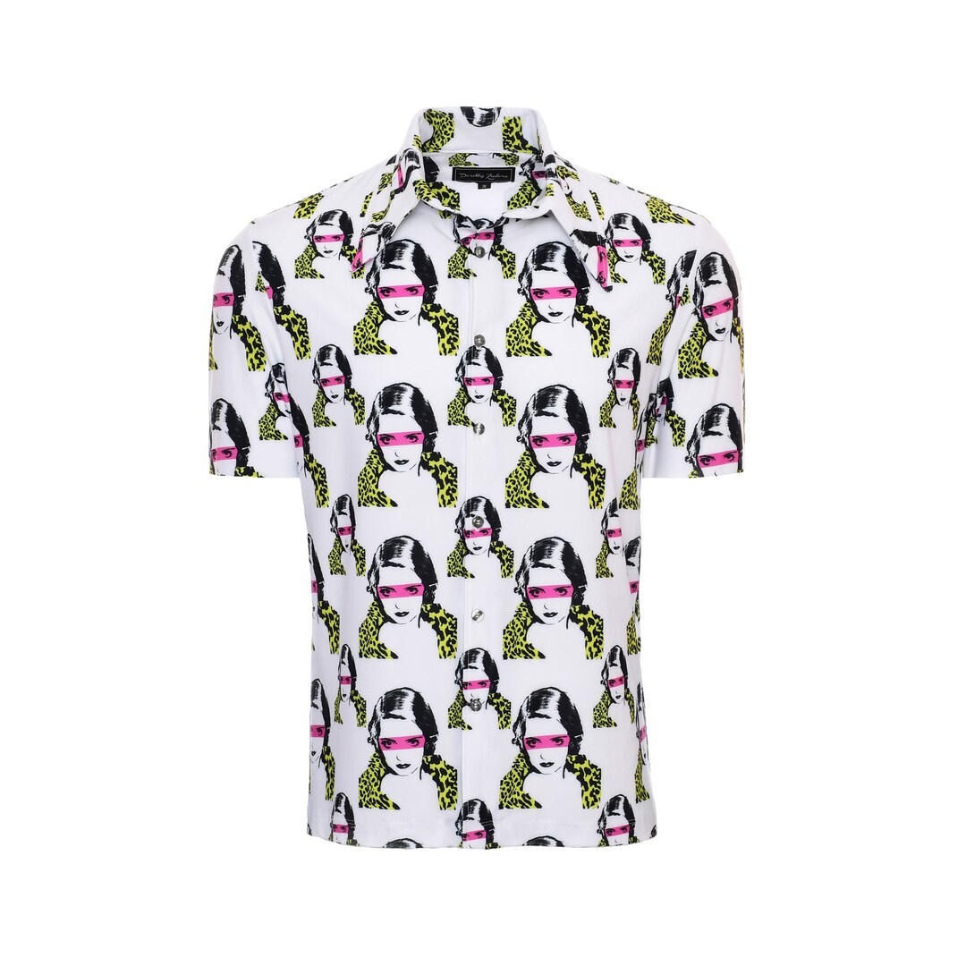 Mens 70s Pop Art Short Sleeve Vintage Retro Collared Button up Shirt - Etsy