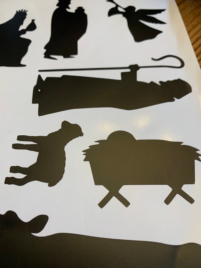 Nativity Manger Scene Decal Sticker Set DIY Nativity Scene - Etsy