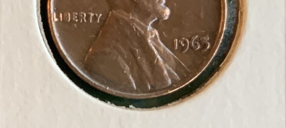Rare Coin 1965 No Mint Mark Lincoln Penny 1 Cent Error or Mint Damage ...