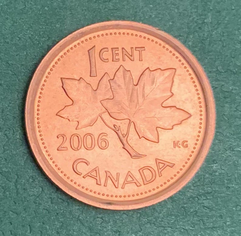Rare, Canada 2006 No P No RCM No Logo Non Magnetic Cent Penny Coin AU ...