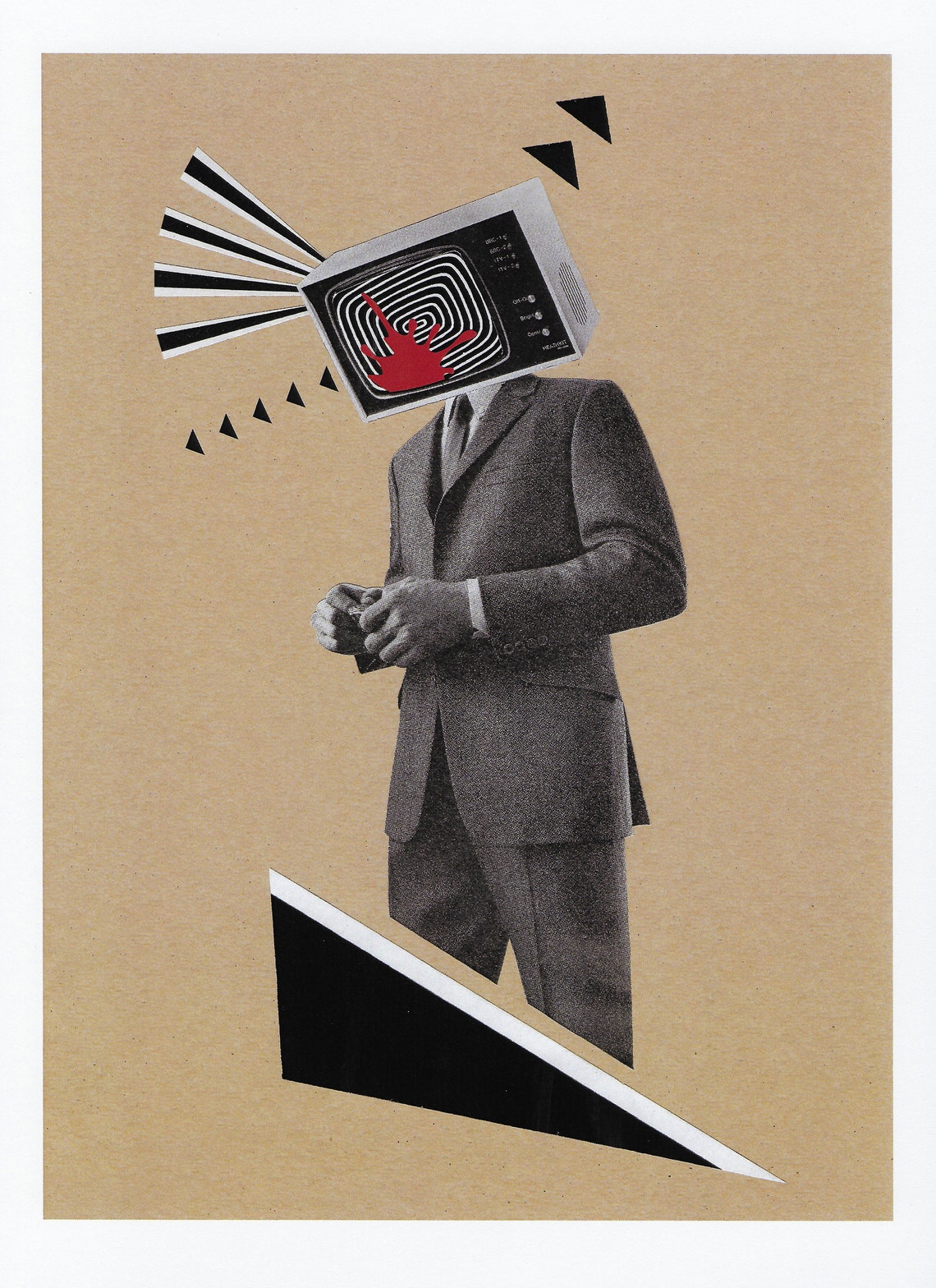 The Broadcast. A4 Print of Original Collage. Art Illustration Collage ...