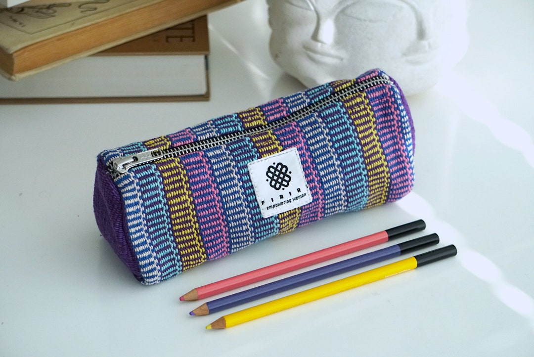 Purple Pencil Case Eco Roomy Pen Holder Large Capacity Pencil Case Gift ...