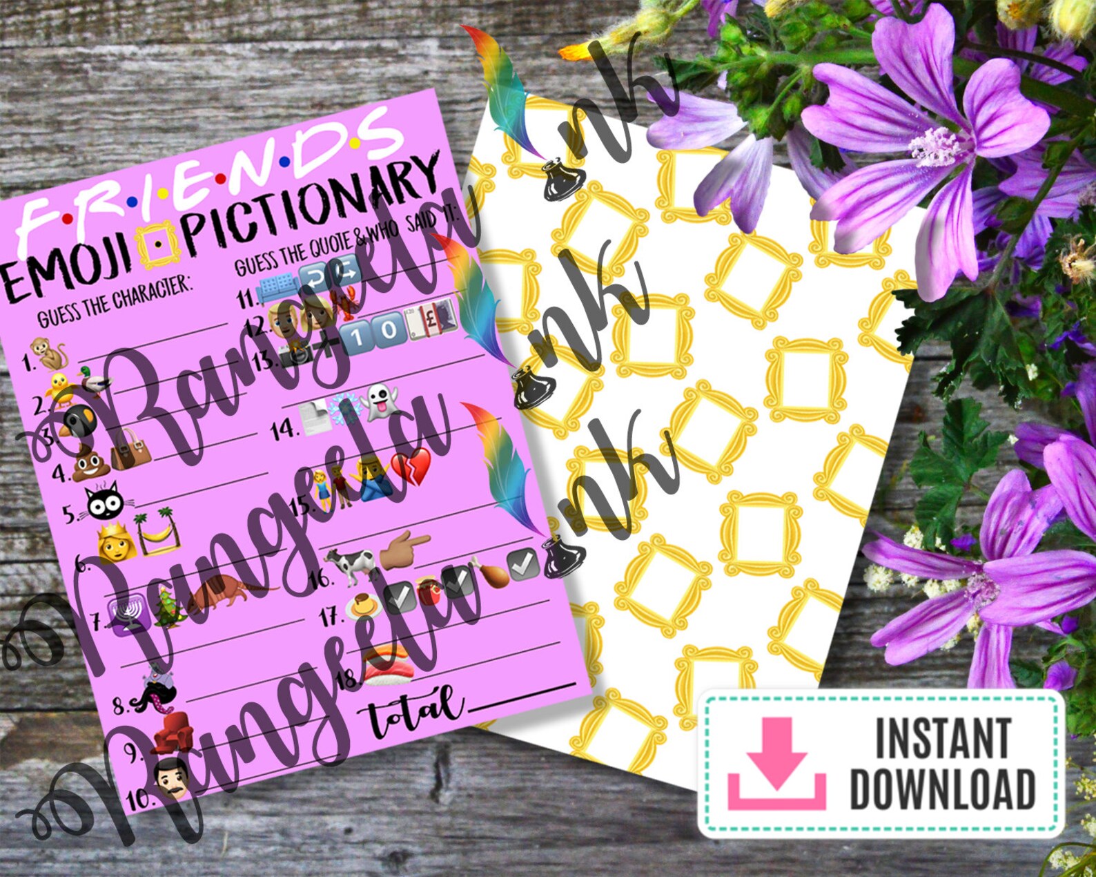 Friends TV Show Emoji Game Instant Download Friends TV Show - Etsy