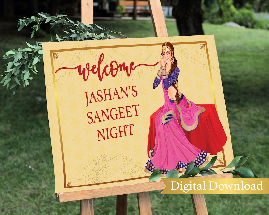 Ladies Sangeet Welcome Sign Sangget Welcome Sign Ladies - Etsy