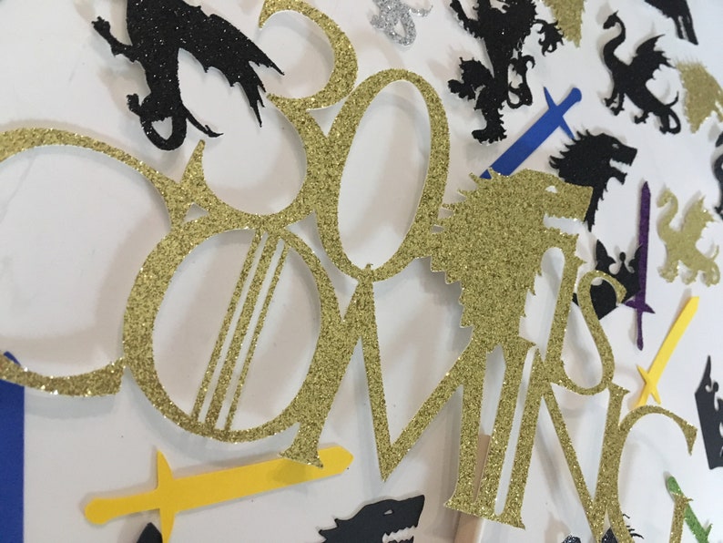 GOT Themed Cake Topper, GOT Birthday Decor, GOT Themed Birthday Cake ...
