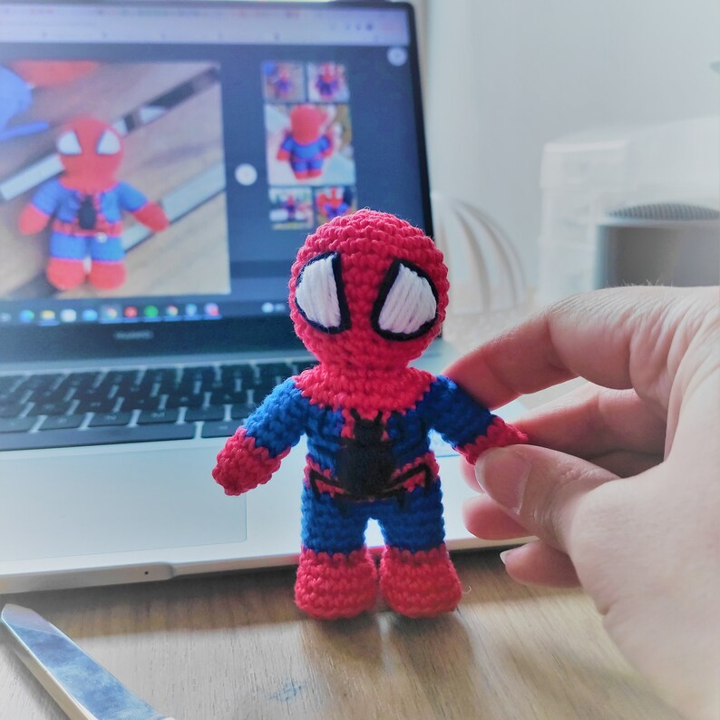 Spiderman Crochet Mini Toy - Etsy