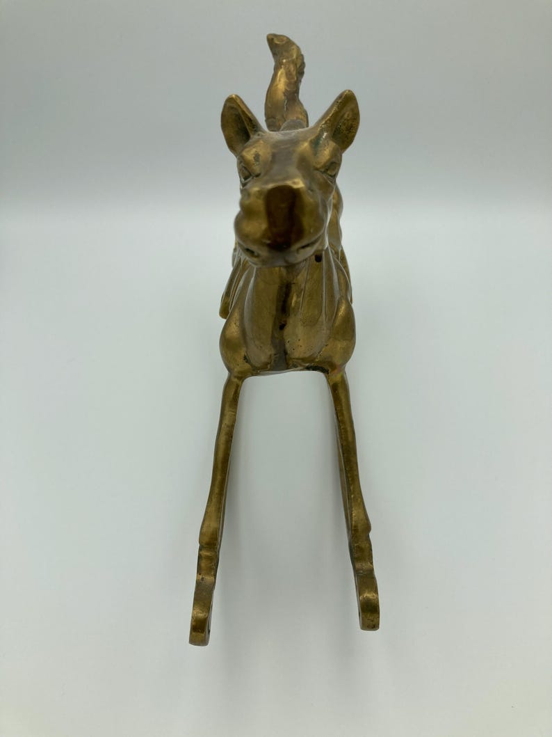 Vintage Decorative Solid Brass Rocking Horse. Larger and More Detailed ...