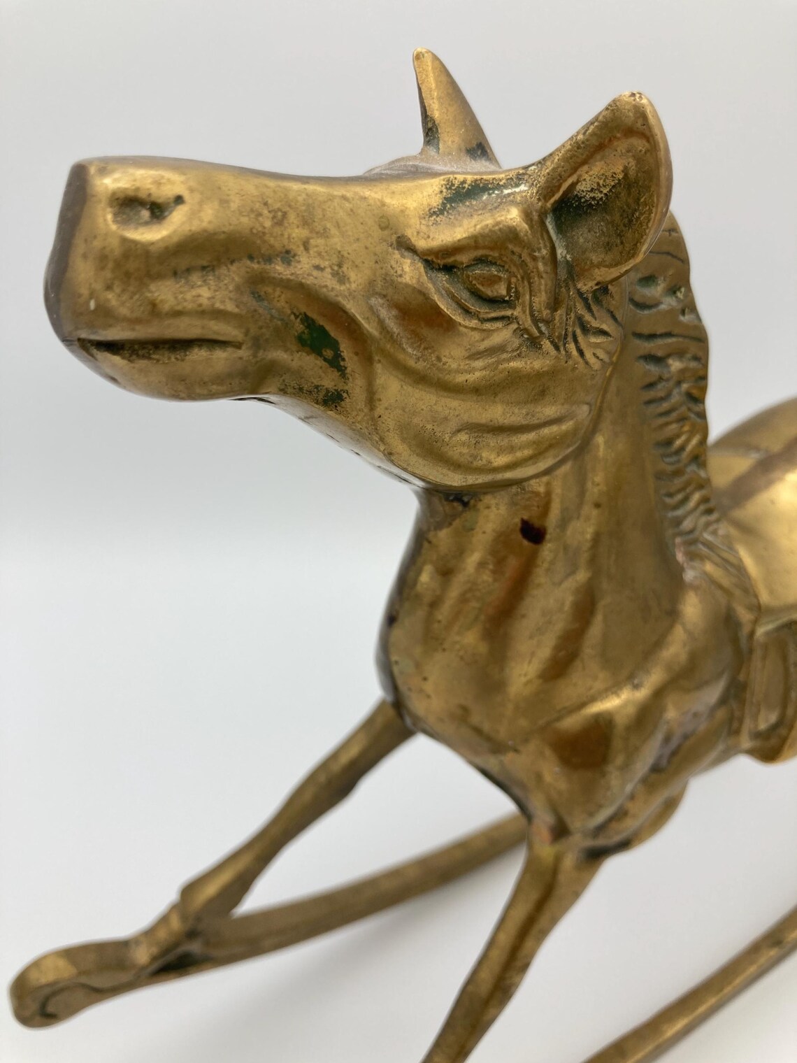 Vintage Decorative Solid Brass Rocking Horse. Larger and More Detailed ...