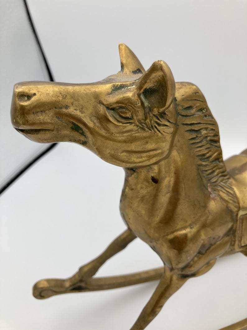 Vintage Decorative Solid Brass Rocking Horse. Larger and More Detailed ...