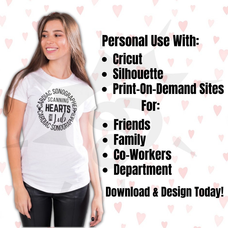 Echo Tech PNG Clipart and SVG, Great for Cardiac Sonographer Gifts - Etsy