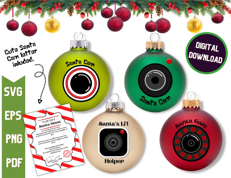 Santa Cam SVG, Santa Cam Letter, Santa Cam Clipart, Xmas Clipart - Etsy