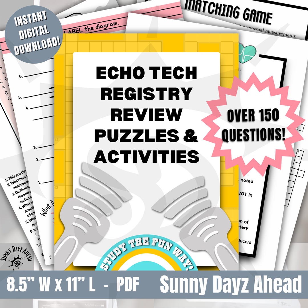 Adult Echo Tech Registry Review Study Guide, Cardiac Sonographer ...