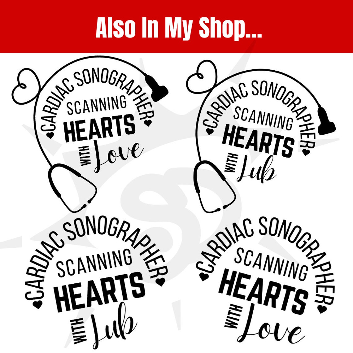 Echo Tech PNG Clipart and SVG Great for Cardiac Sonographer - Etsy