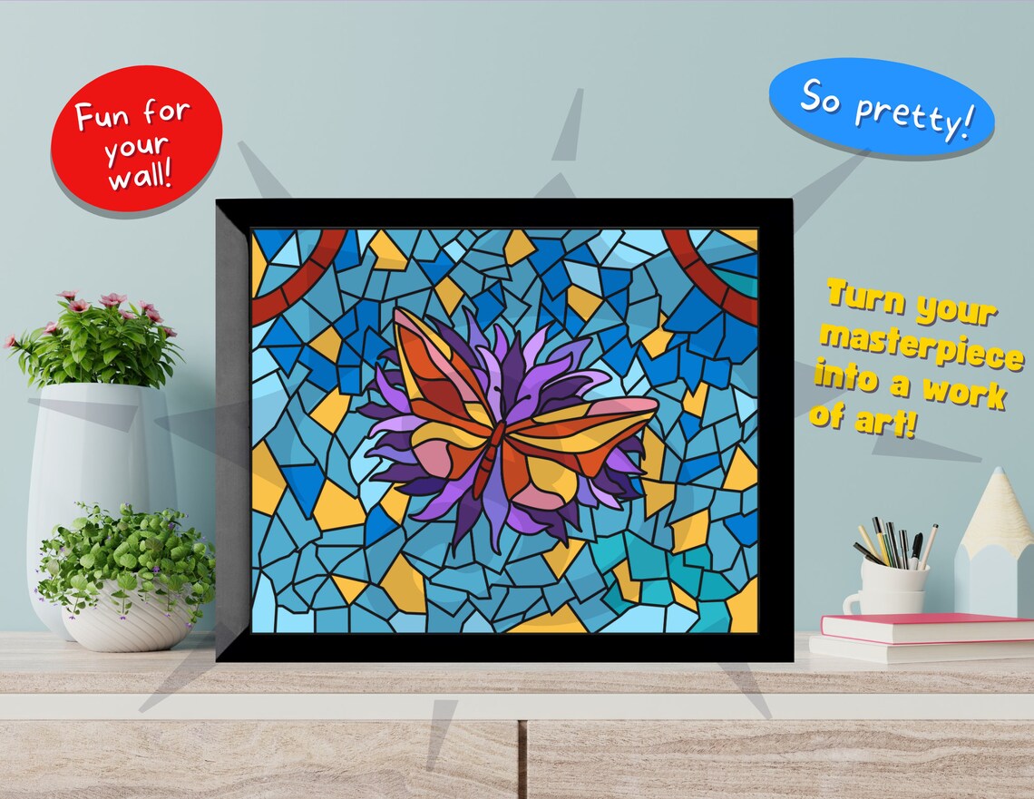 Stained Glass Coloring Pages, Adult Coloring Book, Easter Basket ...