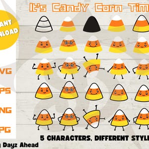 Cute Halloween SVG Bundle Candy Corn Clipart, Fall SVG, Trick or Treat ...