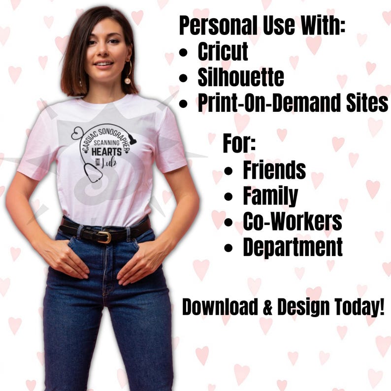 Echo Tech Digital SVG Clipart Bundle, Cardiac Sonographer Best Seller ...