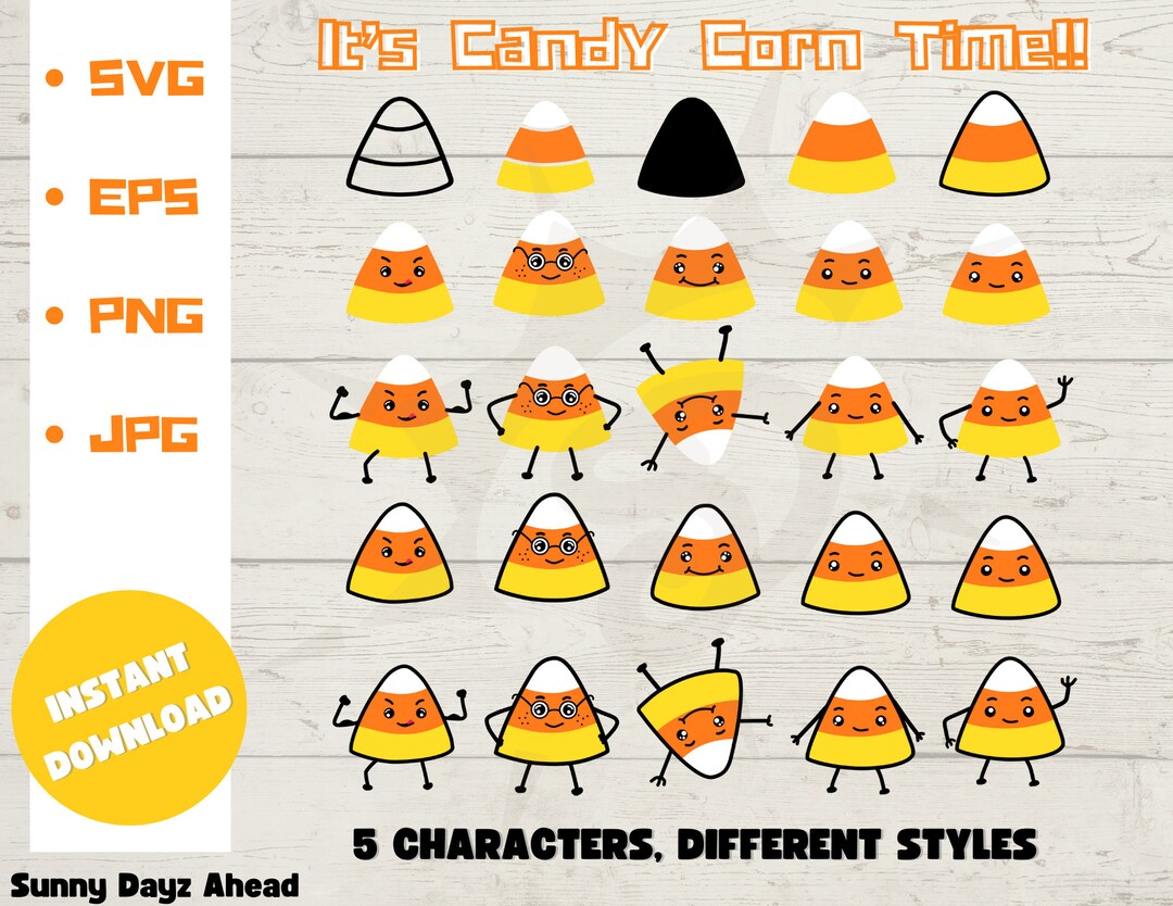 Cute Halloween SVG Bundle Candy Corn Clipart Fall SVG Trick - Etsy