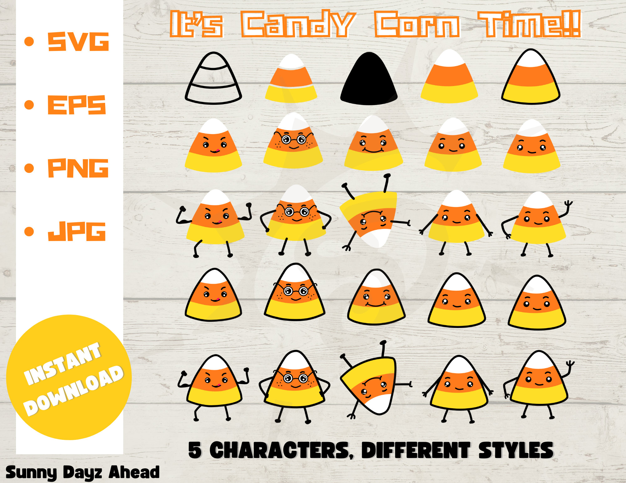 Cute Halloween SVG Bundle Candy Corn Clipart Fall SVG Trick - Etsy