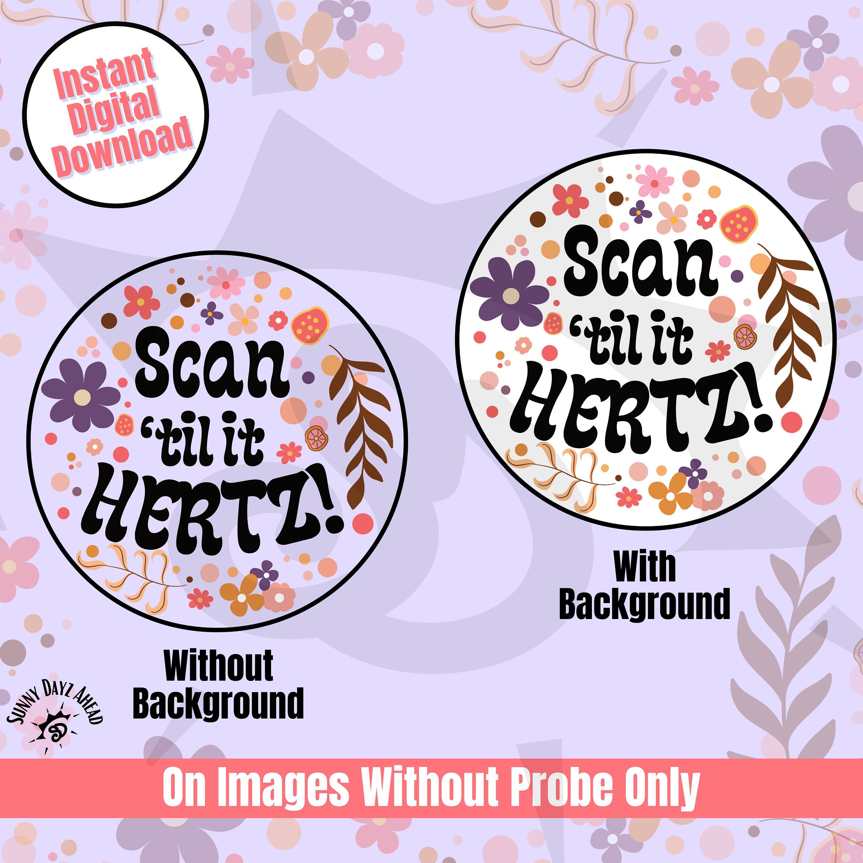 Ultrasound Tech Boho Flowers Clipart, Radiology Ultrasound Gifts Ideas ...