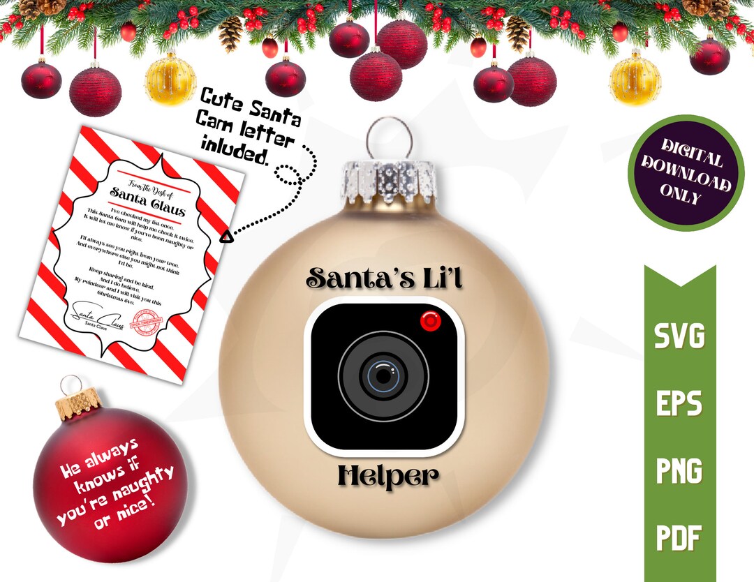 Santa Cam SVG, Santa Cam Letter, Santa Cam Clipart, Xmas Clipart - Etsy