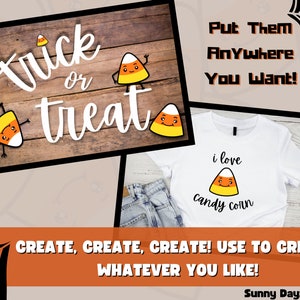 Cute Halloween SVG Bundle Candy Corn Clipart, Fall SVG, Trick or Treat ...