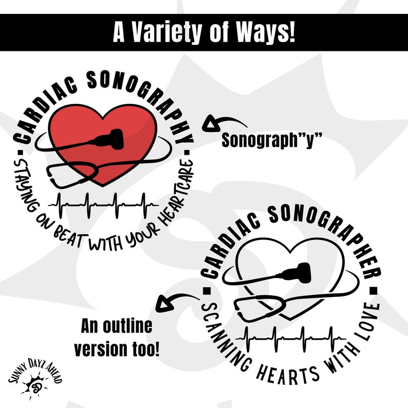 Cardiac Sonographer Ultrasound Art, Healthcare Office Decor PNG, Thank ...