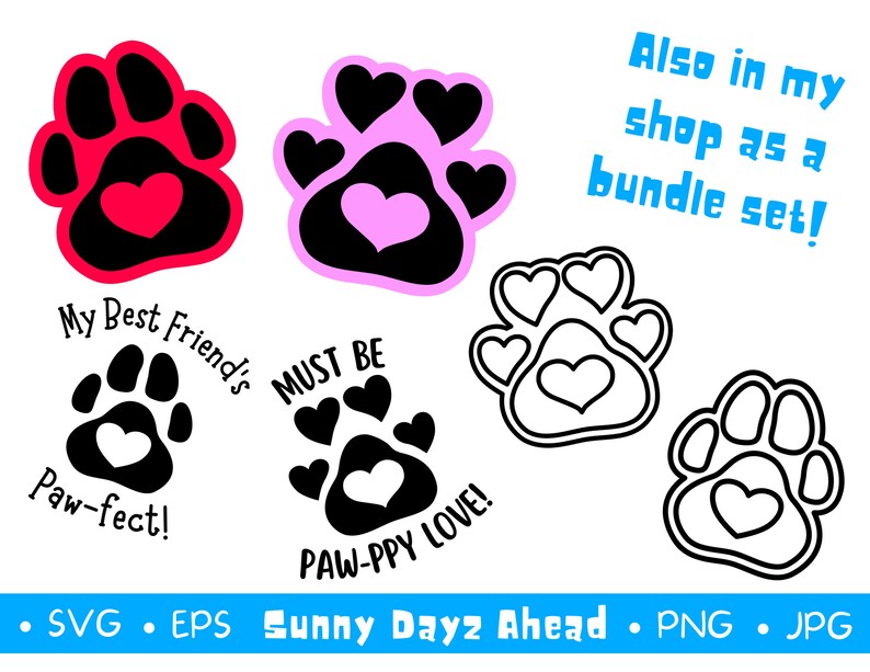 Dog Paw Print SVG, Funny Dog SVG, Pet Clipart, Dog Clipart, Dog Mom SVG ...