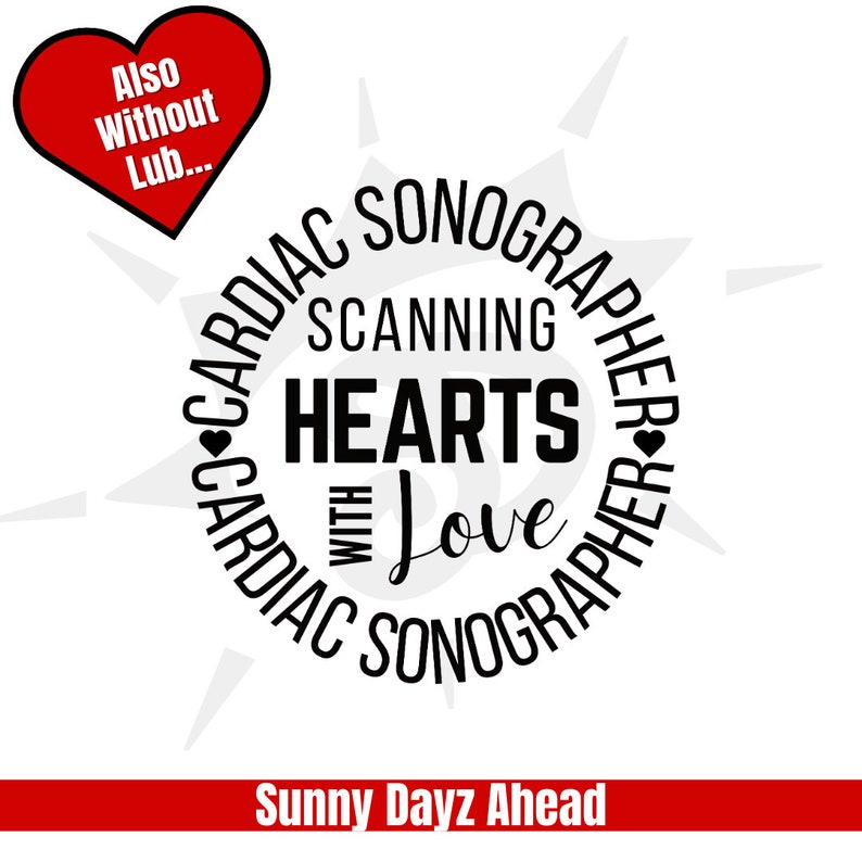 Echo Tech PNG Clipart and SVG, Great for Cardiac Sonographer Gifts - Etsy