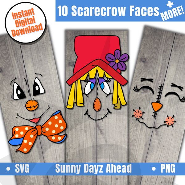 Scarecrow Face Svg - Etsy